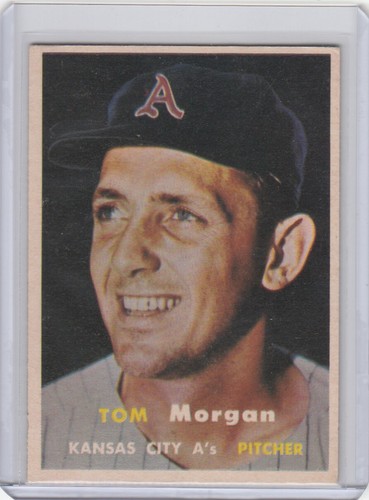 CH: 1957 Topps Baseball Card #239 Tom Morgan Kansas City Athletics - Ex ...
