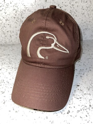 Ducks Unlimited Duck Head Logo Adjustable Strapback Brown Hat Cap Mens ...