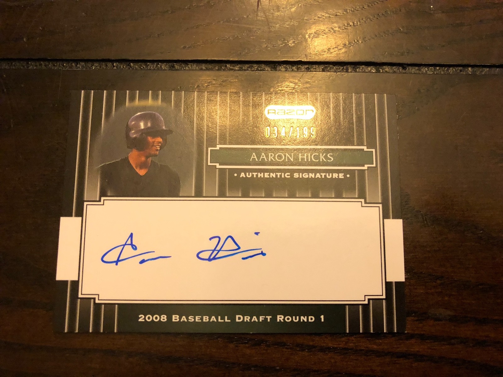 2008 Razor Signature Series AARON HICKS Rookie RC Base /199 | eBay