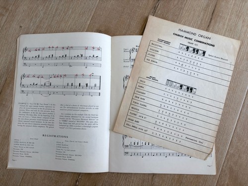HAMMOND ORGAN 1955 Percussion Controls Booklet AO-22179-O Vintage | eBay