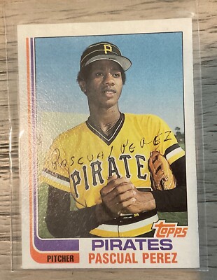 1982 Topps Pascual Perez (Pitcher/Front) Pirates Baseball Card #38 Near ...