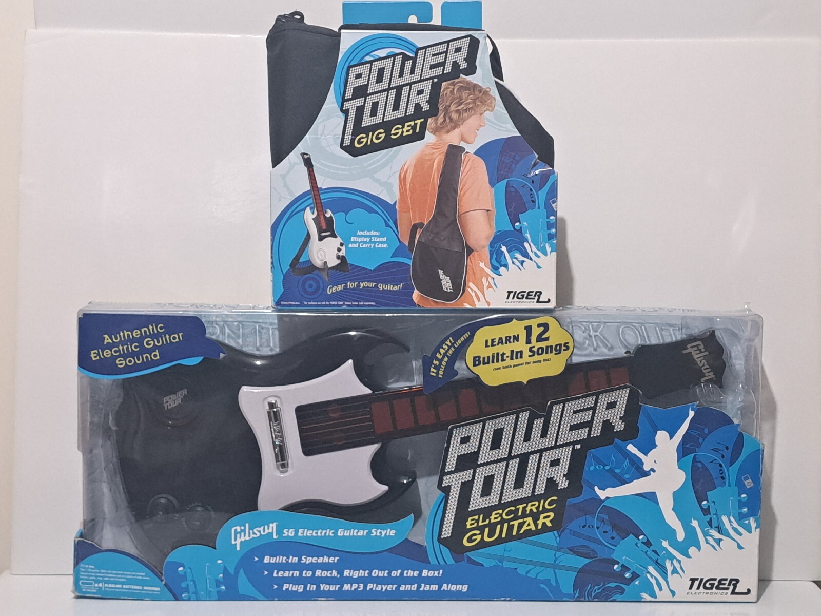 New 2007 Tiger Electronics Power Tour Black Gibson Electric Guitar ...