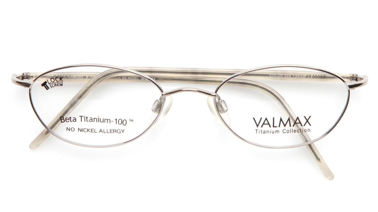NEW VALMAX VM6565 024 SILVER EYEGLASSES GLASSES TITANIUM FRAME 50-19 ...