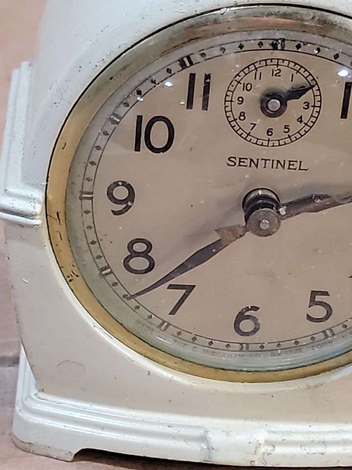 Vintage 1940s Ingraham Sentinel Lyric Model SA14 Off White Desk Alarm ...