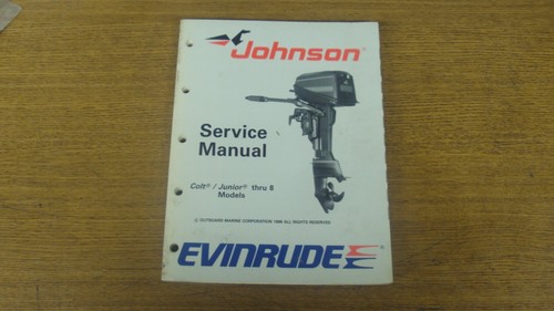 1989 Johnson Evinrude Colt Junior To 8 Models Service Repair Manual P/N ...