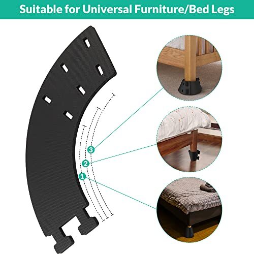 ZhouDaShu Bed Frame Leg Covers Bed Frame Feet Protectors for Toe Saver ...