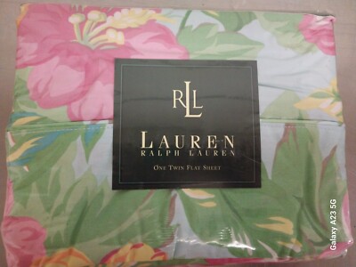 Ralph Lauren Sandy Lane Twin Flat Sheet New Old Stock Hawaiian 100% ...