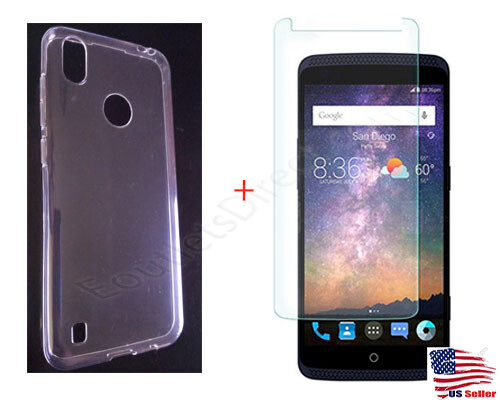 Soft TPU Case Cover + 9H Tempered Glass For ZTE Blade A3 Prime Z5157V ...