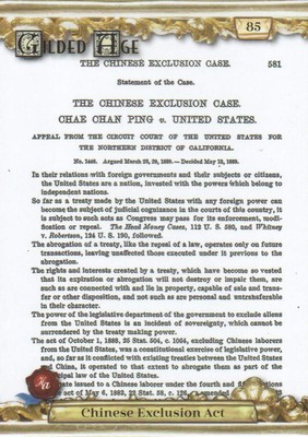 2023 Historic Autographs The Gilded Age Trading Card #85 Chinese ...