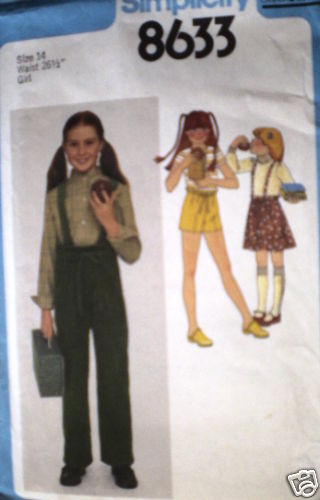 8633 Vintage Simplicity SEWING Pattern Skirt Pants Shorts 14 | eBay