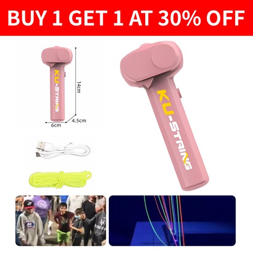 Pink Lasso String Shooter Loop Toy Handheld Zip Rope Launcher Propeller ...