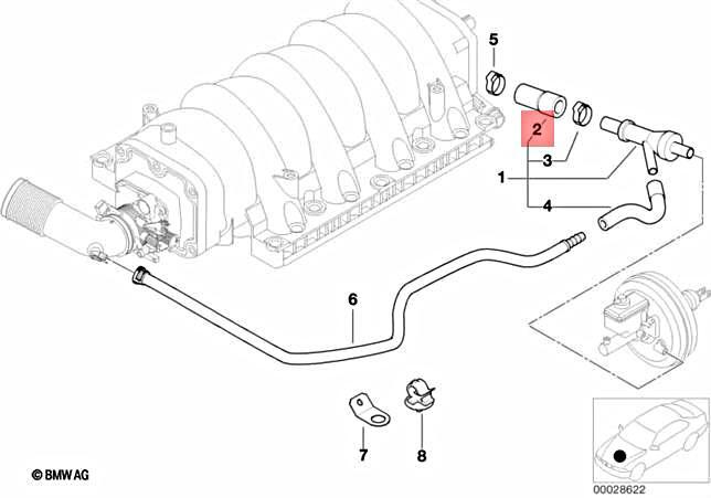 Genuine BMW E38 E39 E52 E53 Roadster SUV Vacuum Control Hose OEM ...