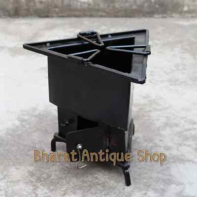 Iron wood Coal Tri burning Kitchen use stove Sigri Fire pit Portable ...
