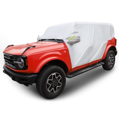 Half Car Cover for Bronco 2021 2022 4 Door Waterproof UV-Proof Outdoor ...