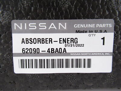 Genuine OEM Nissan 62090-4BA0A Front Bumper Energy Absorber 2014-2016 ...