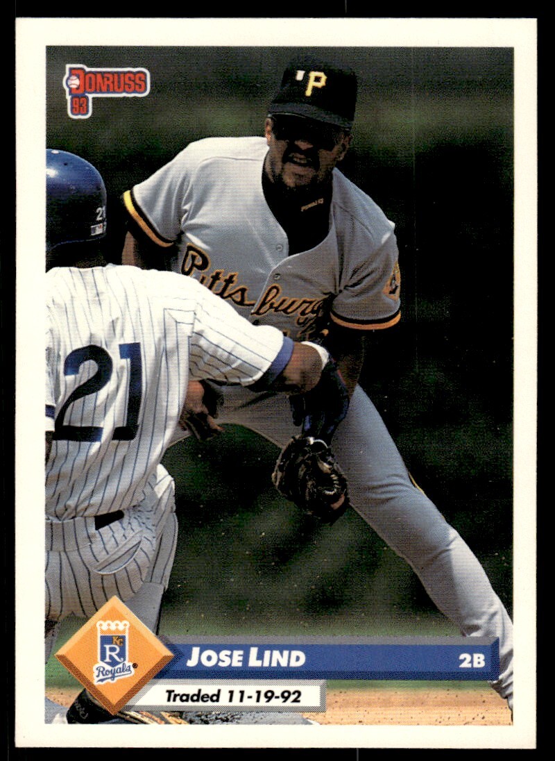1993 Donruss Baseball Card Jose Lind Kansas City Royals #675 | eBay