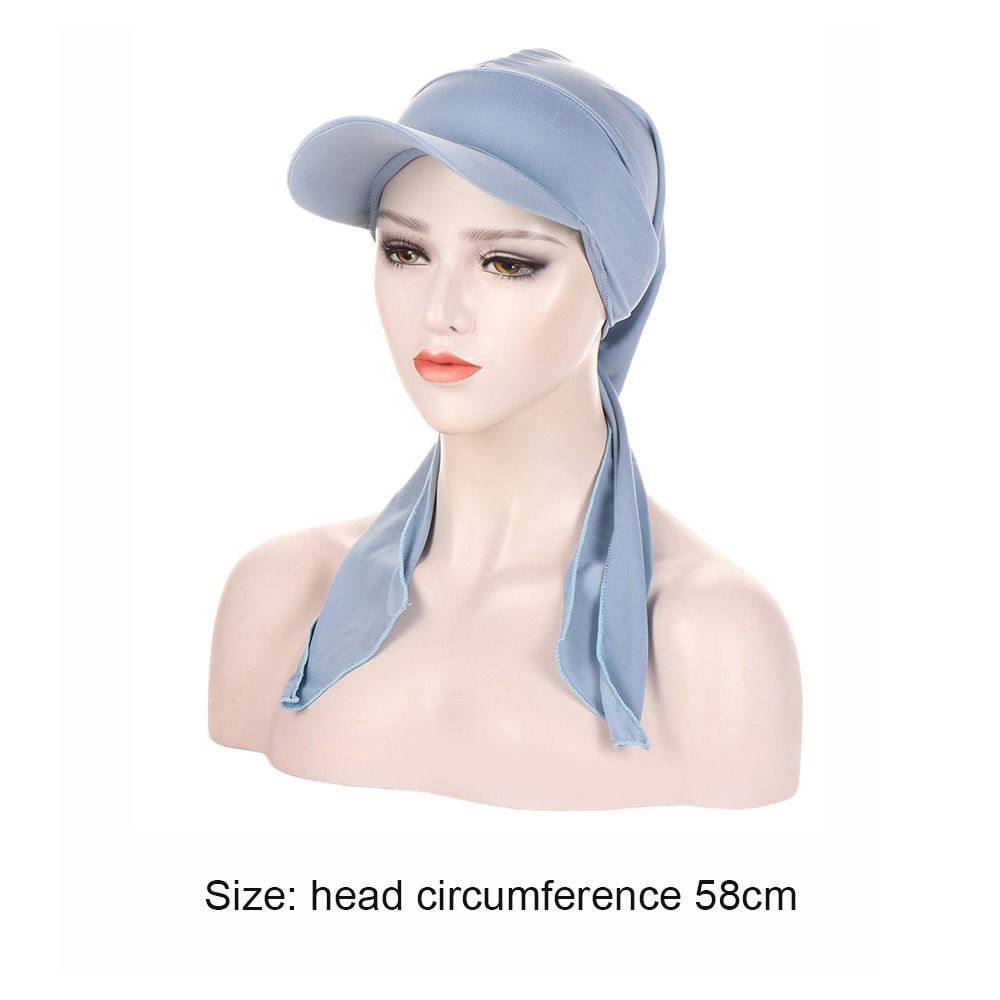 Fashion Headscarf Sunscreen Muslim Hijab Wrap Caps Head Wrap Turban Hat ...
