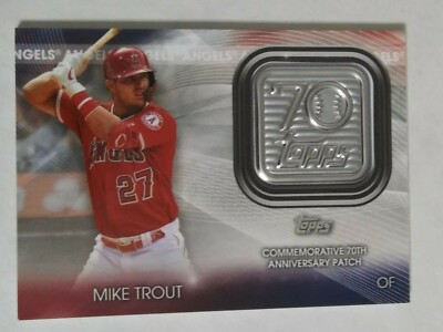 2021 Topps 70th Anniversary Logo Patch Manufactured Relic Series 1, 2 ...