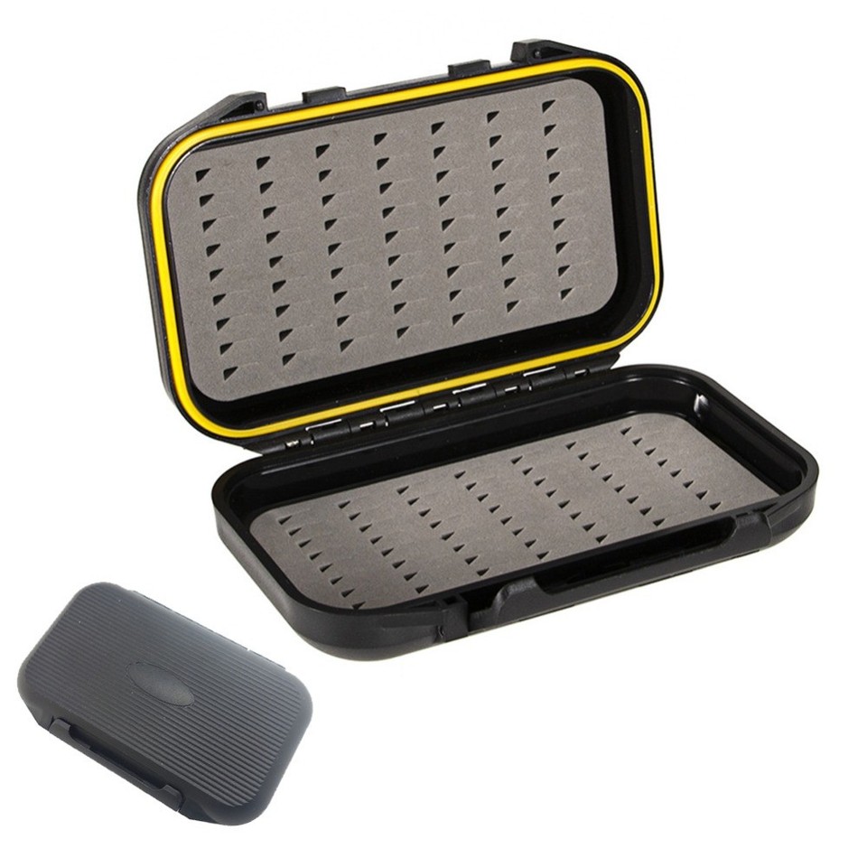 Foam Lining Fly Hook Box Plastic Shell Lure Case New Tackle Box Fishing ...