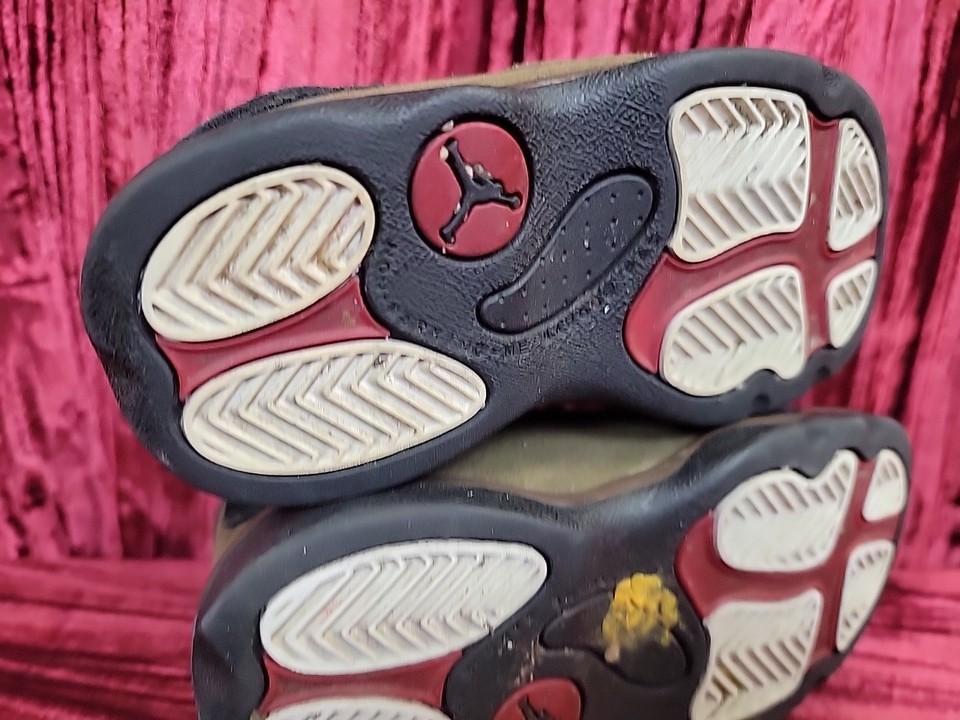 Air Jordan 13 Retro TD Dark Olive Green Black Size 7C Toddler Suede ...