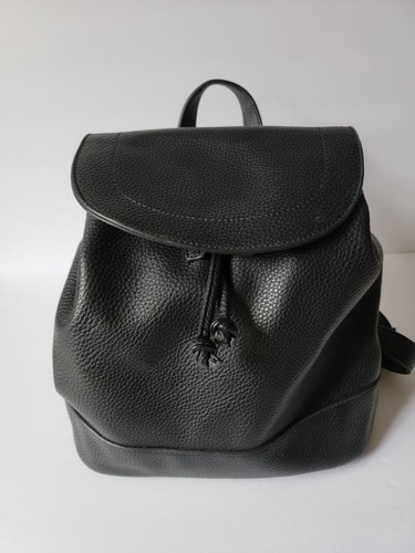 G.H. Bass & Co. Purse Stylish faux leather black mini backpack | eBay