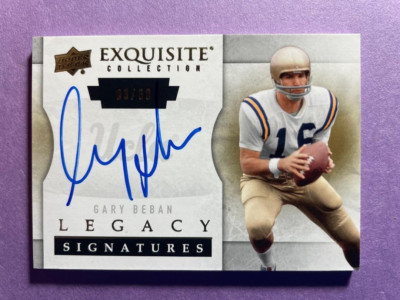 SIGNED GARY BEBAN 2012 UD FOOTBALL EXQUISITE COLLECTION - UCLA ...