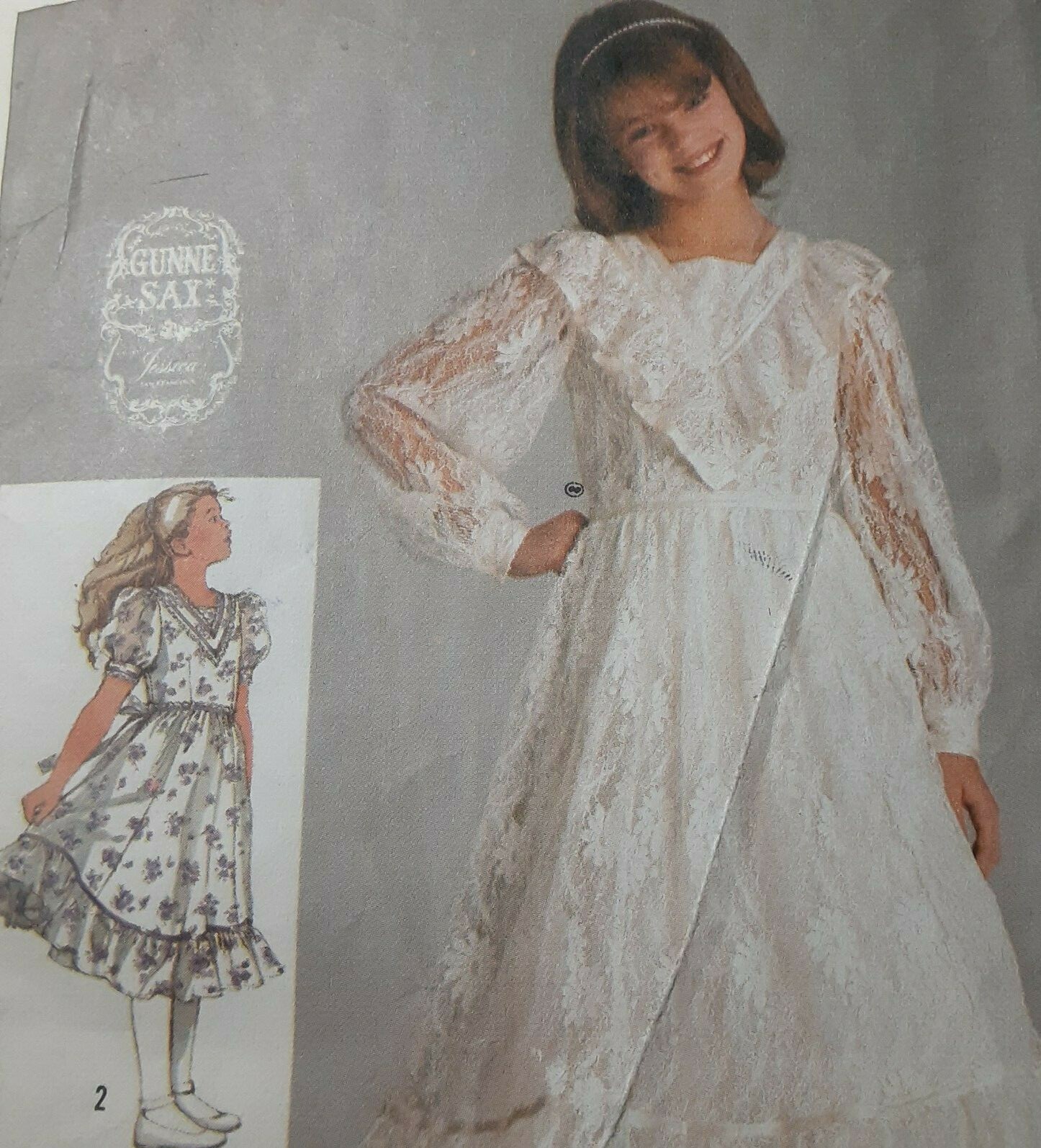 Vintage Simplicity Girls GUNNE SAX Fancy Dress Sewing Pattern 6918 ...