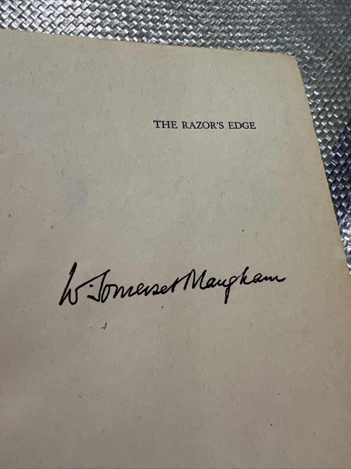The Razor's Edge - W. Somerset Maugham (1945, Hardcover) - Facsimile ...