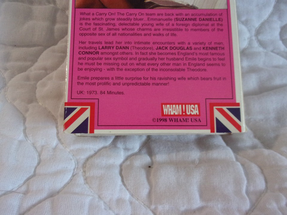 CARRY ON EMMANUELLE VHS BRIT COMEDY SUZANNE DANIELLE BERYL REID KENNETH ...
