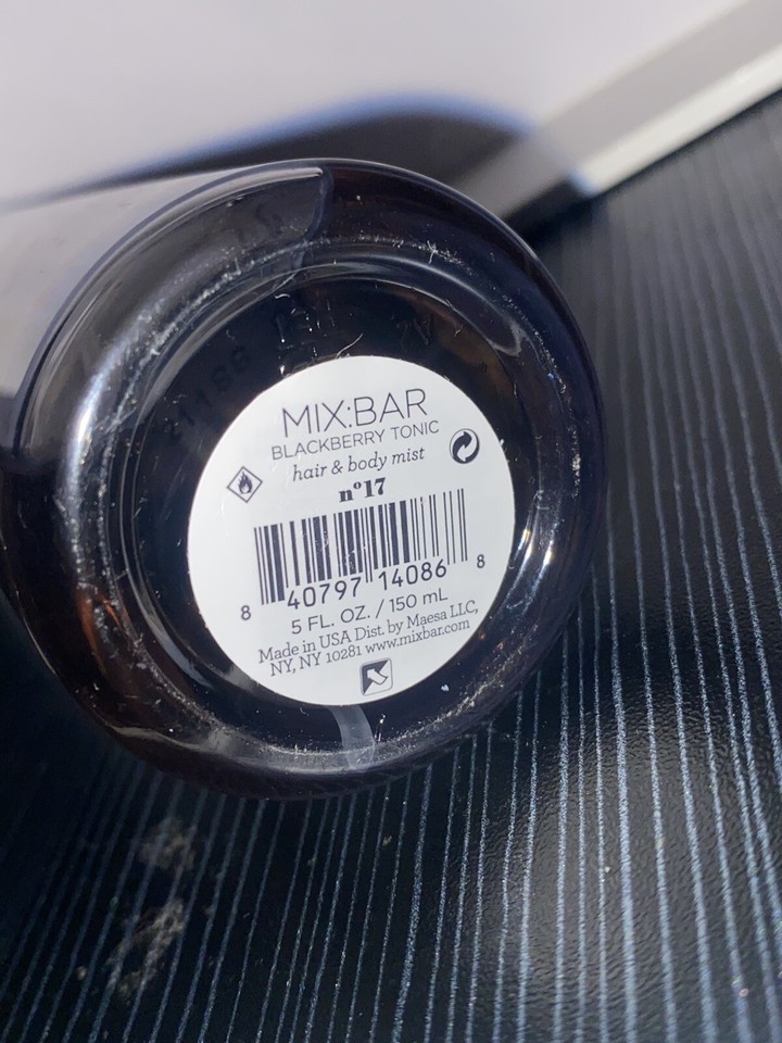 MIX:BAR Blackberry Tonic Hair & Body Mist NEW 5 fl oz MixBar Elegant and Earthy 840797140684| eBay