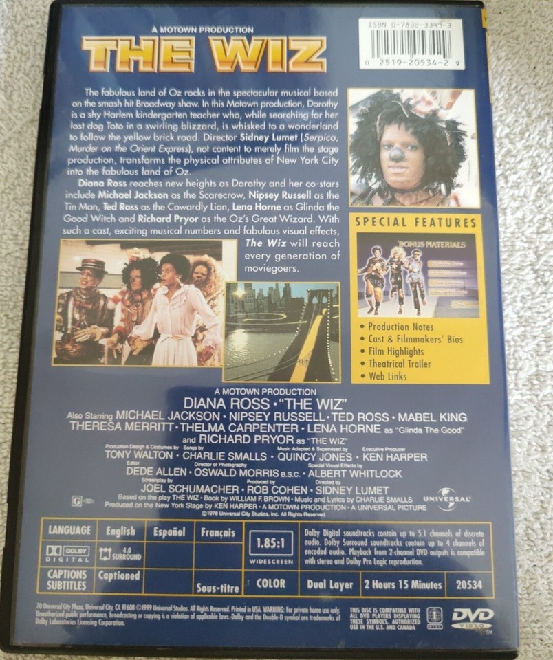 The Wiz DVD Movie | eBay