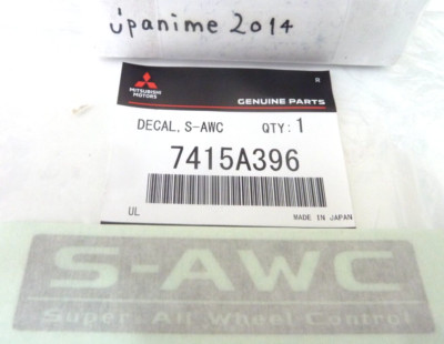 " Mitsubishi OUTLANDER PHEV GG Decal Sticker Rear "S-AWC" Genuine ...