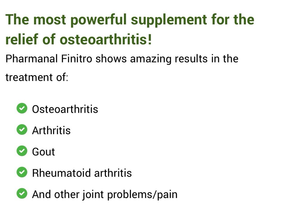 Pharmanal Finitro, Treat Arthritis, Osteoarthritis, Joint Pains (2 x 60 ...