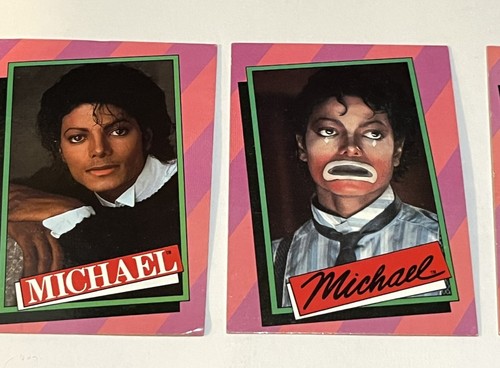 1984 MJJ Productions Michael Jackson Trading Card 17, 19, 23, 26, 29 ...