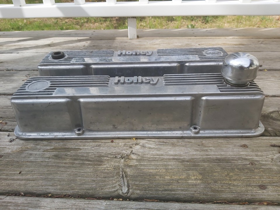 VINTAGE CHEVROLET HOLLEY VALVE COVERS 140R-50B ORIGINAL OEM CLASSIC ...