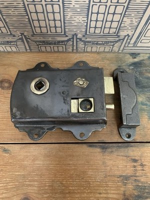 Old rim lock Vintage Antique Door Knobs With Keep Handles Reclaimed ...