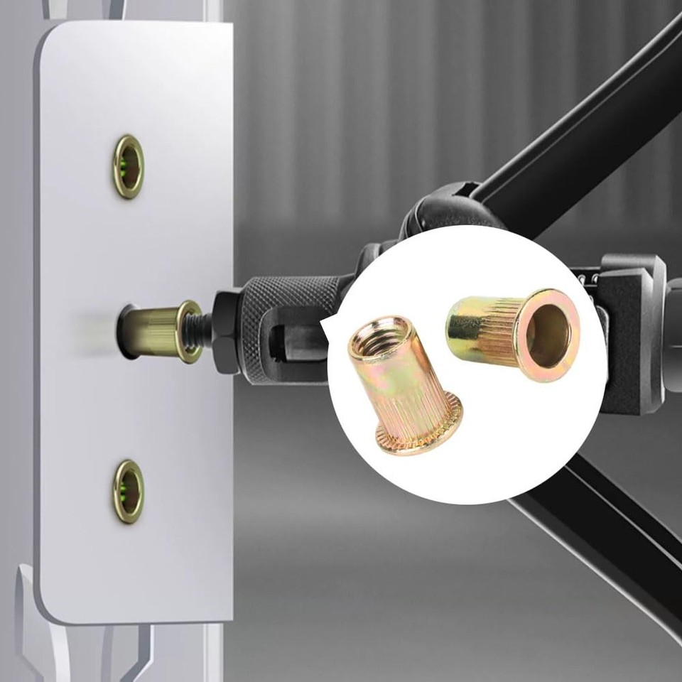 Rivet Nut 200 Pieces 1/4-20UNC Rivet Nuts Nutsert Rivet Nut Flat Head Threade | eBay