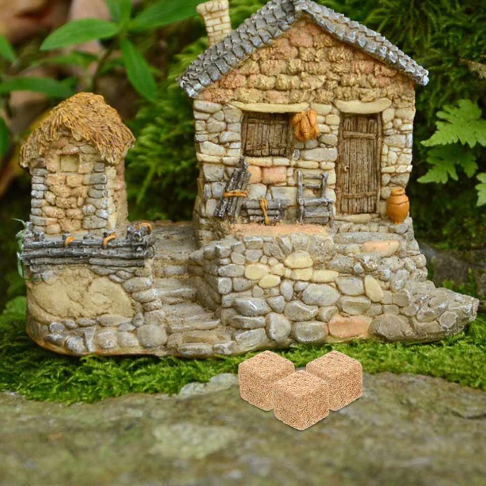 8 Pcs Fake Hay for Figurines Small Garden Decoration Bales Decorating ...