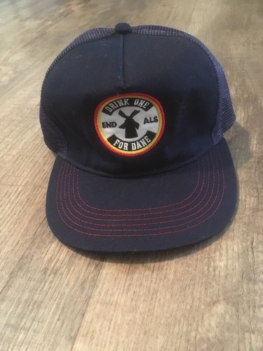 Dutch Bros Brothers Hat Navy Blue Trucker Mesh Drink One For Dane End ...