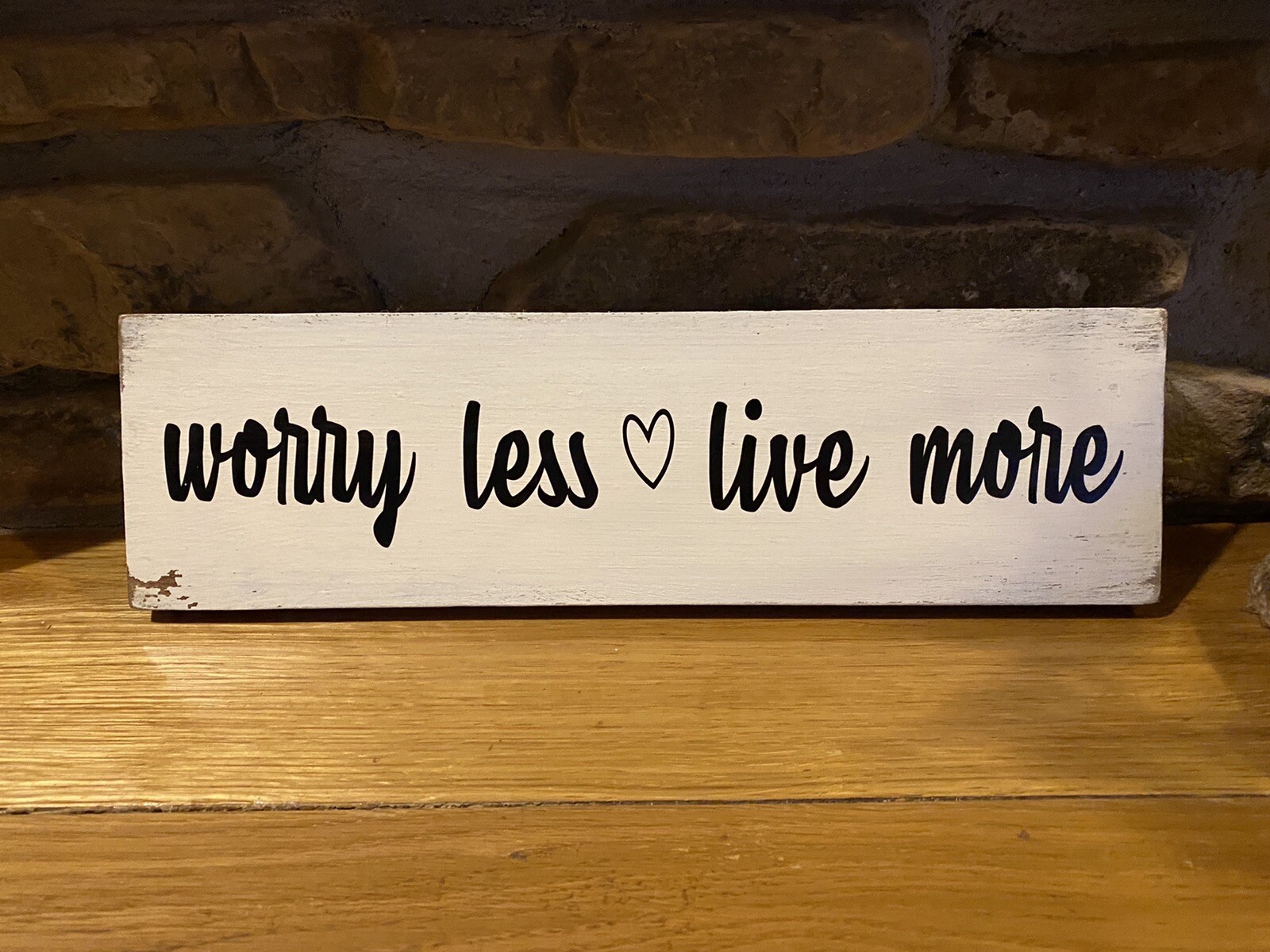 Worry Less Live More sign rustic home decor hand made farmhouse ...