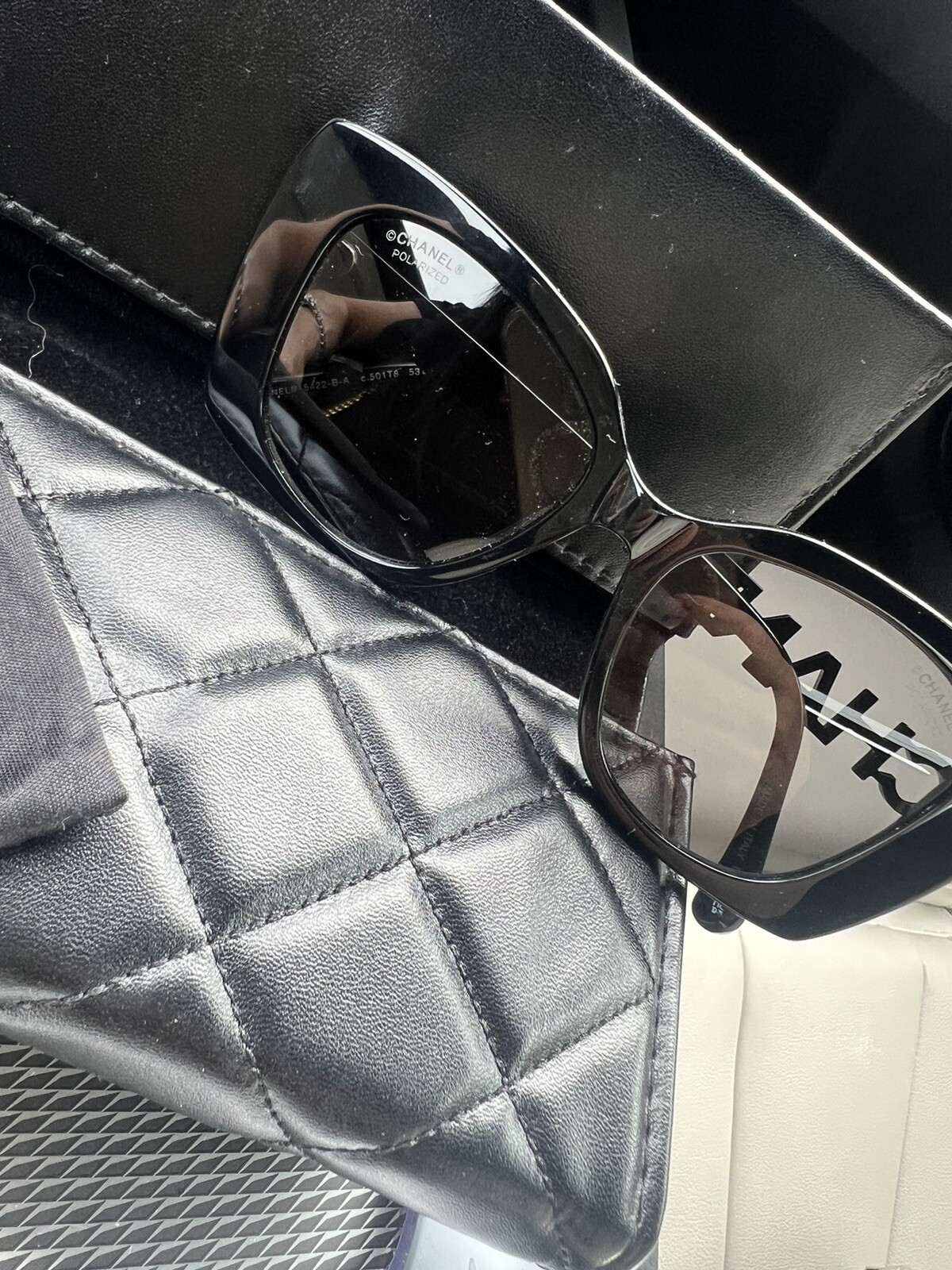 Authentic CHANEL Sunglasses CH5422B Women's Polarized-Black New With ...