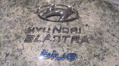 2010 HYUNDAI ELANTRA BLUE REAR TRUNK LID EMBLEM LOGO BADGE SIGN SYMBOL ...