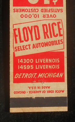 1940s Floyd Rice Select Automobiles Over 10000 Satisified Customers ...