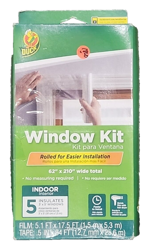 Duck Brand Shrink Film Window Insulation Kit Indoor X-LARGE 62 in. x ...