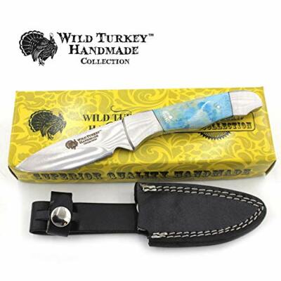 Wild Turkey Handmade Collection Fixed Blade Skinner Hunting Knife w ...