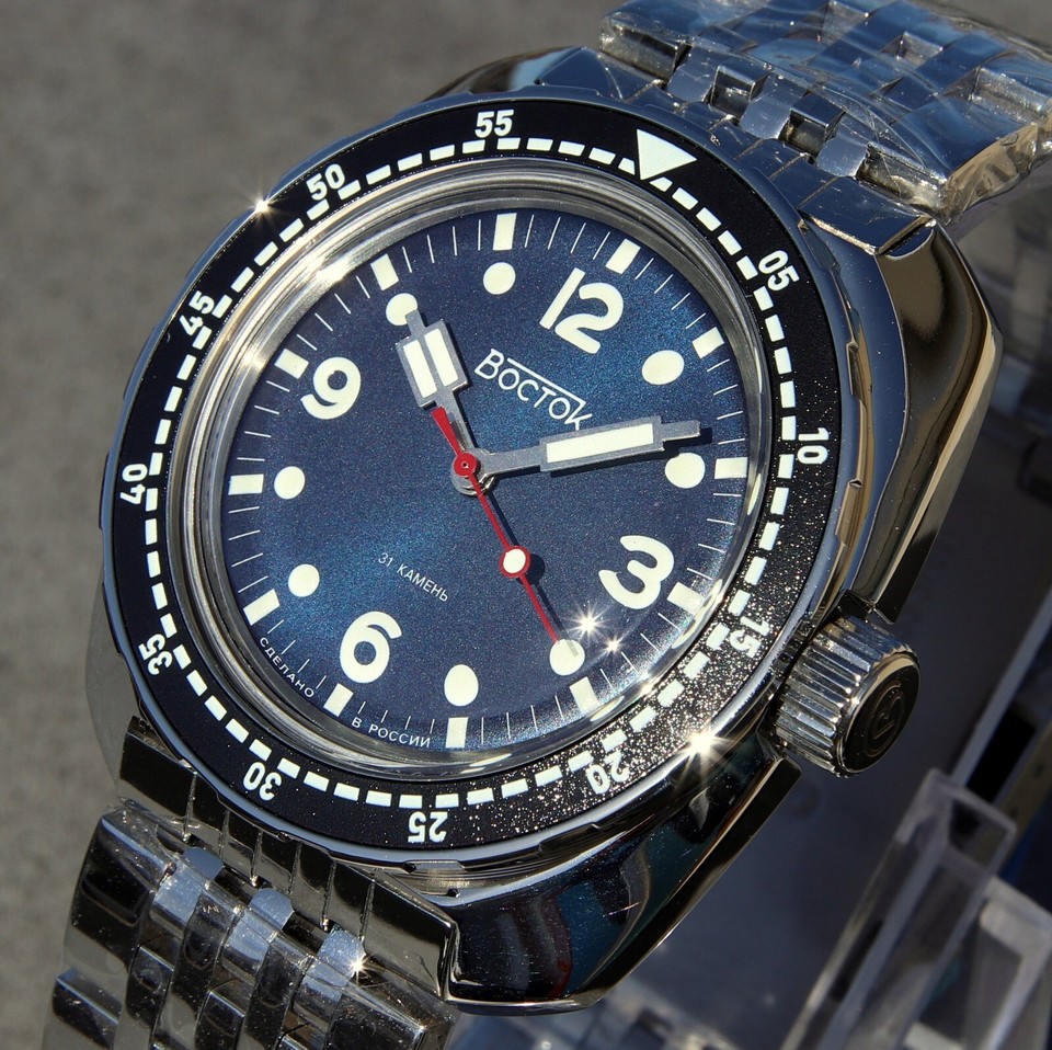 Vostok Amphibia Custom Russian Auto Dive Watch, New, Boxed, UK seller ...