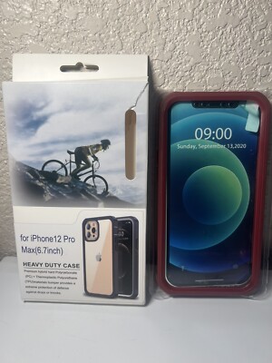 iPhone 12 Pro Max Heavy Duty Slim Case Maroon Color Brand New!!! | eBay