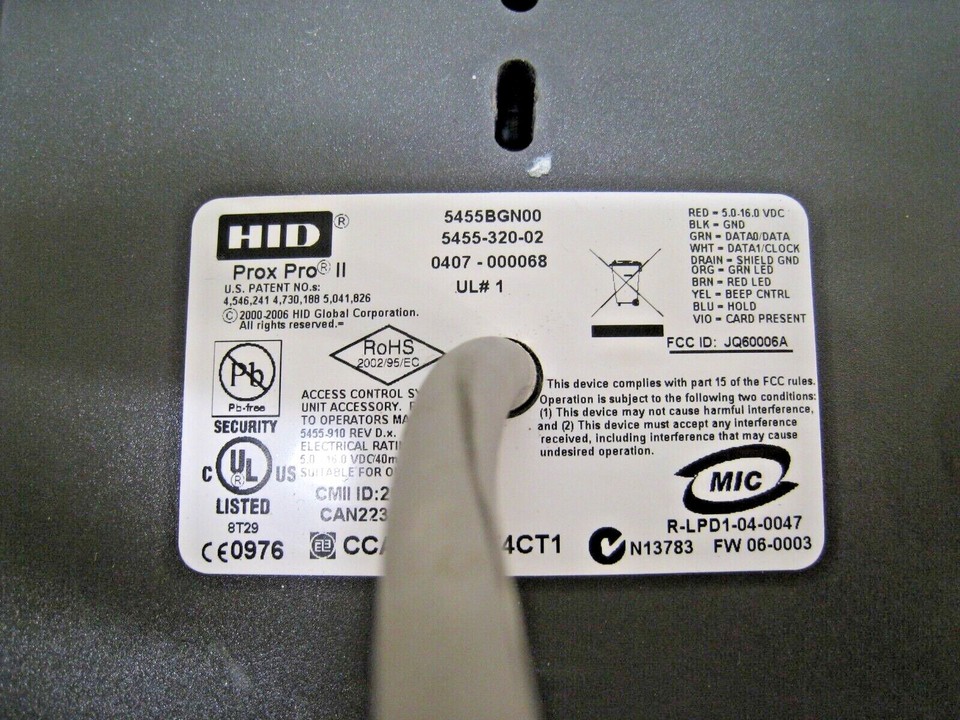 Simplex HID Prox Pro II 5455BGN00 Access Control System Unit Accessory ...