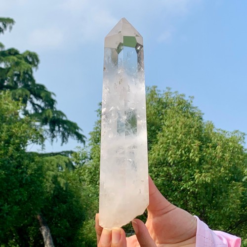 1.64LB Natural Clear White Crystal Obelisk Transparent Quartz Energy ...