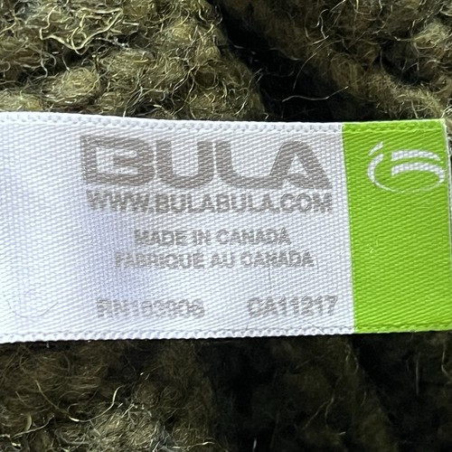 Bula Cable Knit Beanie Hat Cap Knit Made in Canada OSFA - Army Green ...